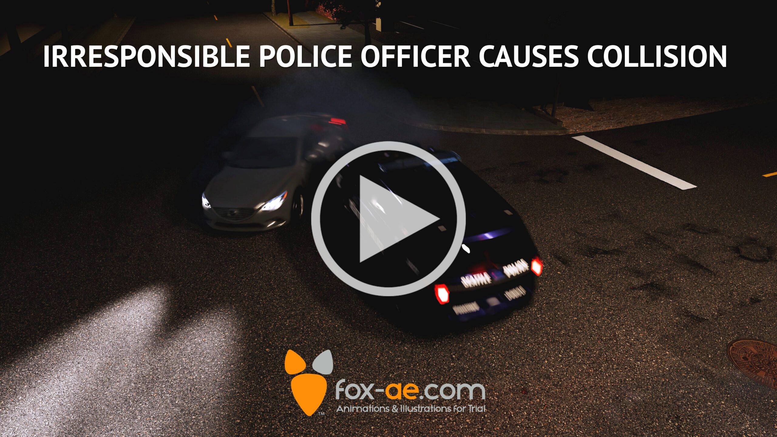 Irresponsible Police Officer Causes Collision | Fox Animated Engineering